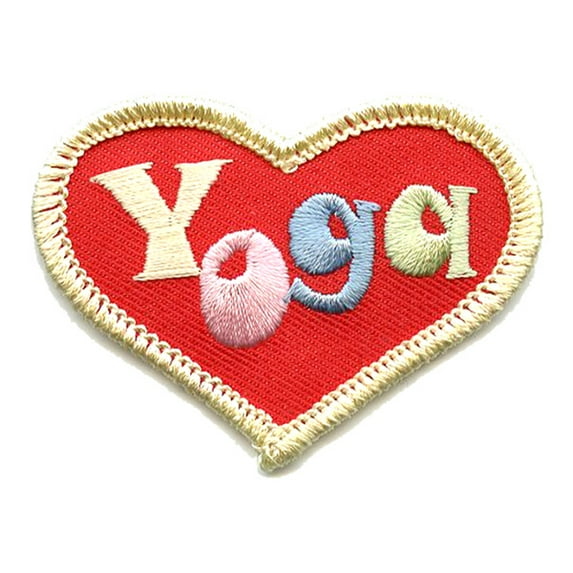 12 pieces 2" Custom Activity Scouts Applique Fun Patches - Yoga (Heart ...