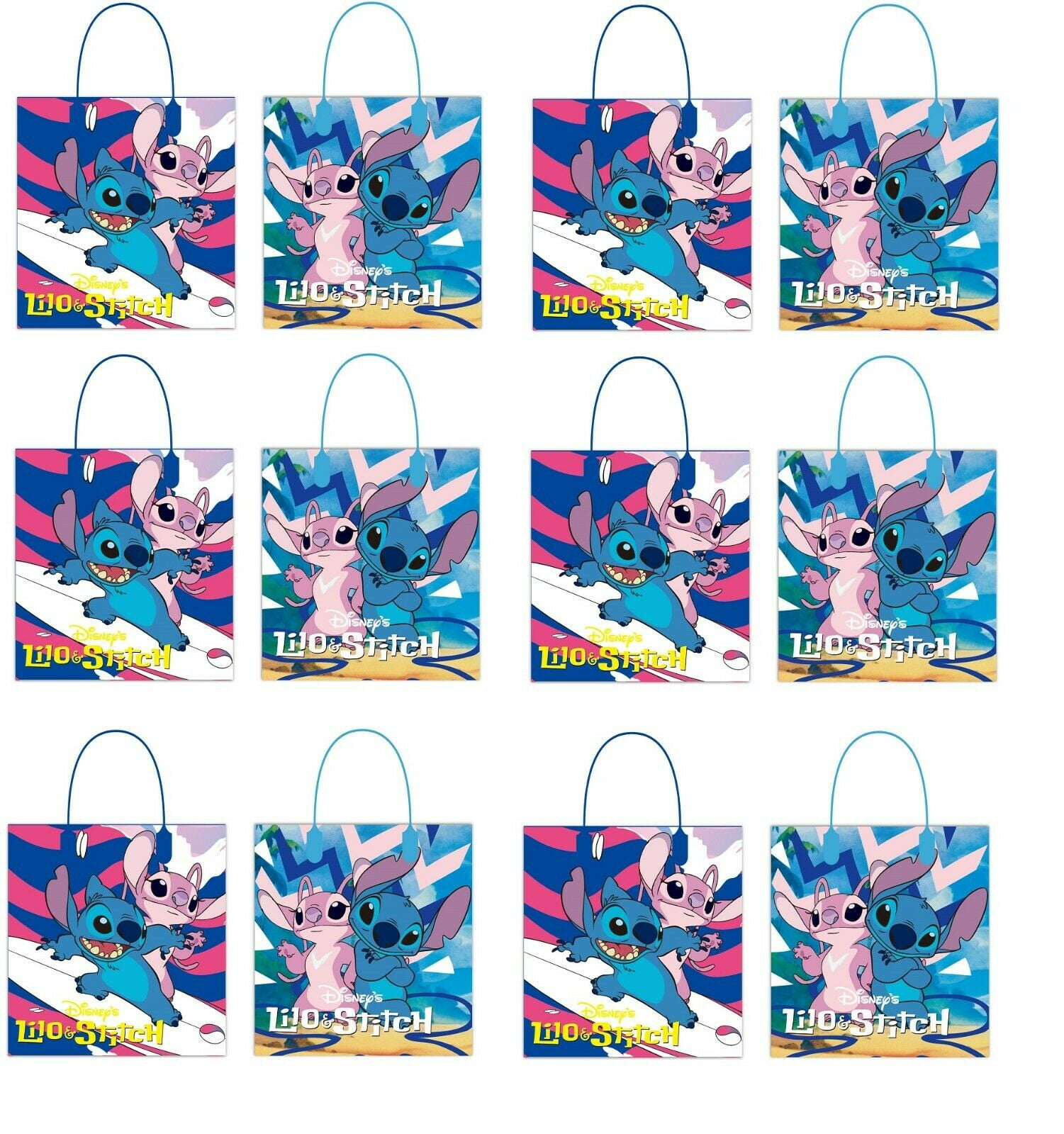 Lilo and Stitch 12-Piece Party Favor Bags, 6" Goodie Gift Birthday Loot ...