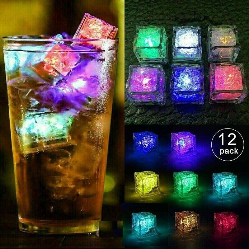 12 pieces Rainbow Flash Color Light Up Party Rave club Wedding LED Glow ...