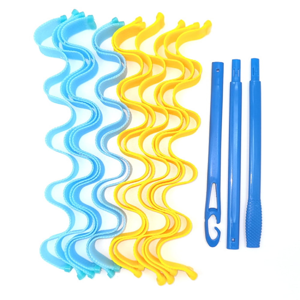 12 pieces Wavy Hair Styling kit, Magic Water Wavy Curling Iron, No heat ...