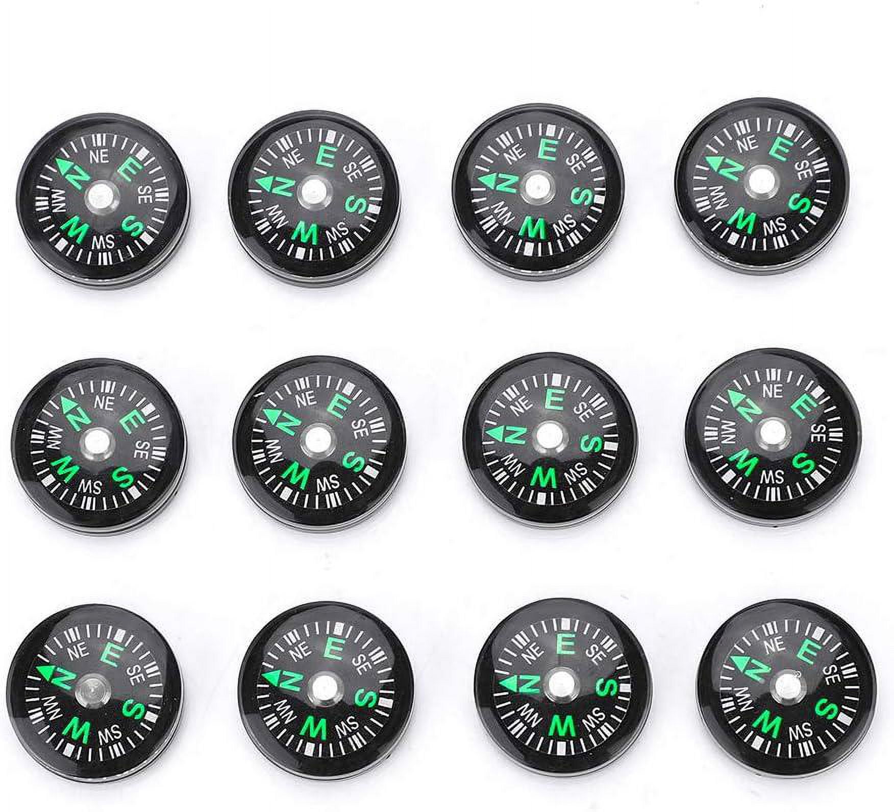 12 pieces of 18mm mini compass, oil filled compass for camping ...