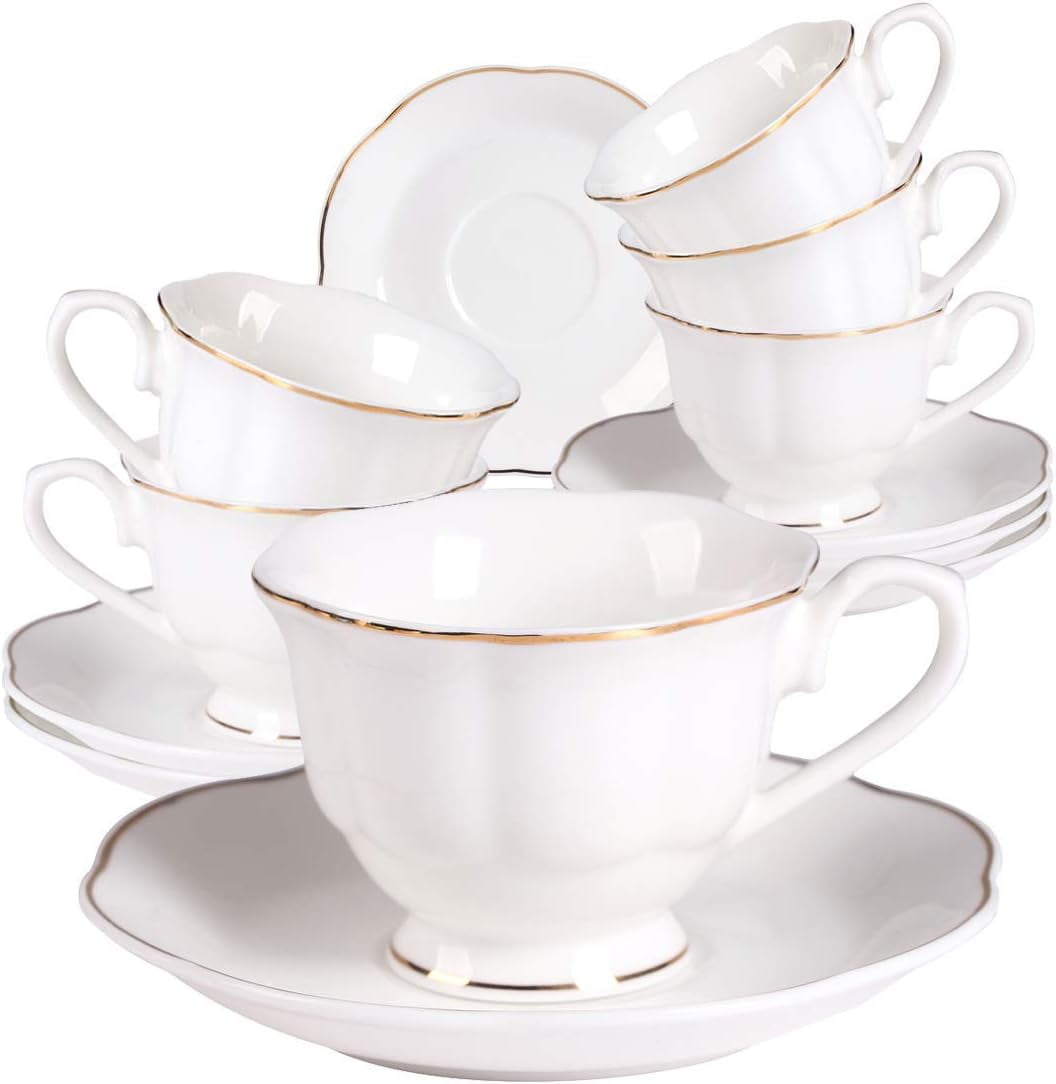 12 pieces of fine porcelain 2.5 ounce cup and plate 6 pieces of Türkiye coffee cup double ...
