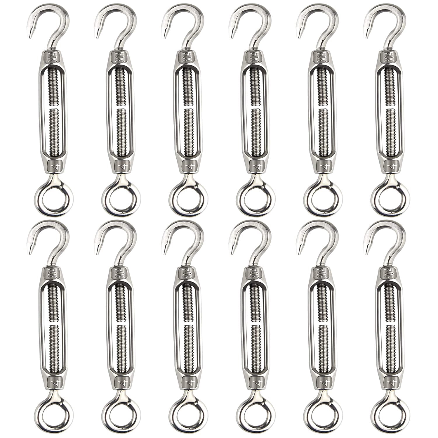 12 pieces of tensioner thread tensioner M4 hook eye tensioner 304 ...