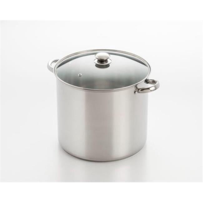 12 qt. Stainless Stock Pot with Encapsulated Base & Glass Lid - Walmart.com
