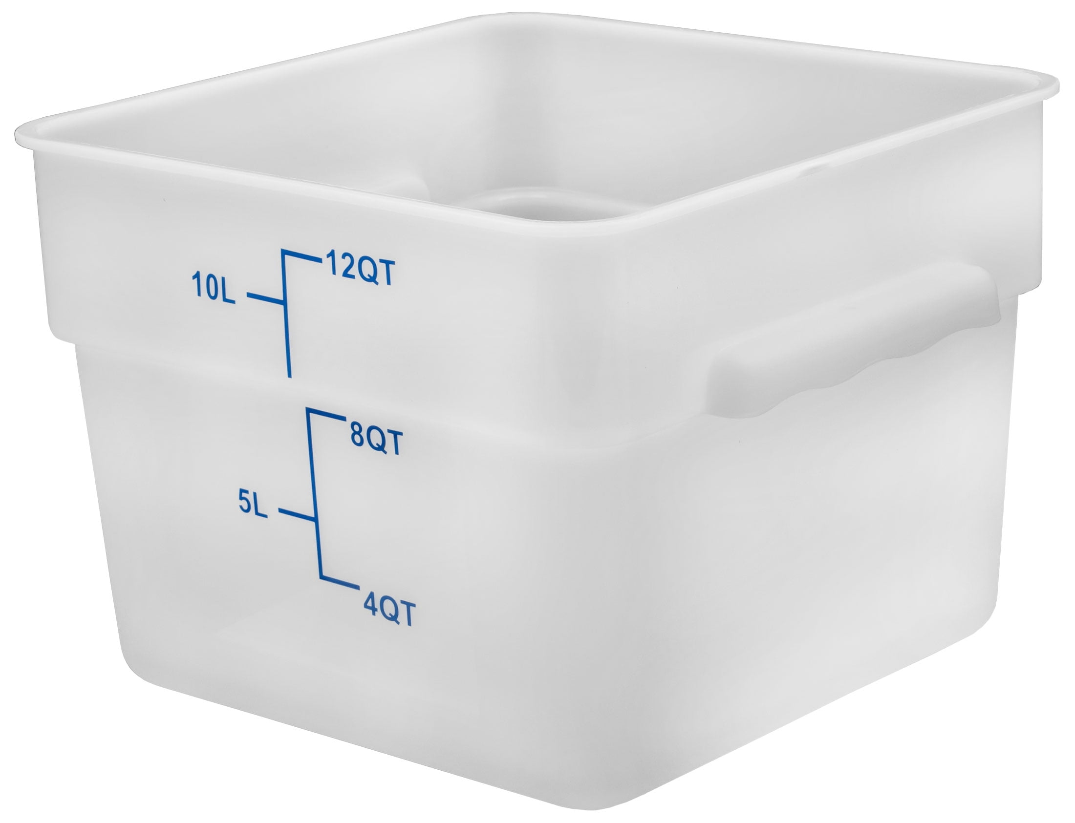 12 qt. White Plastic Square Food Storage Container, Each - Walmart.com