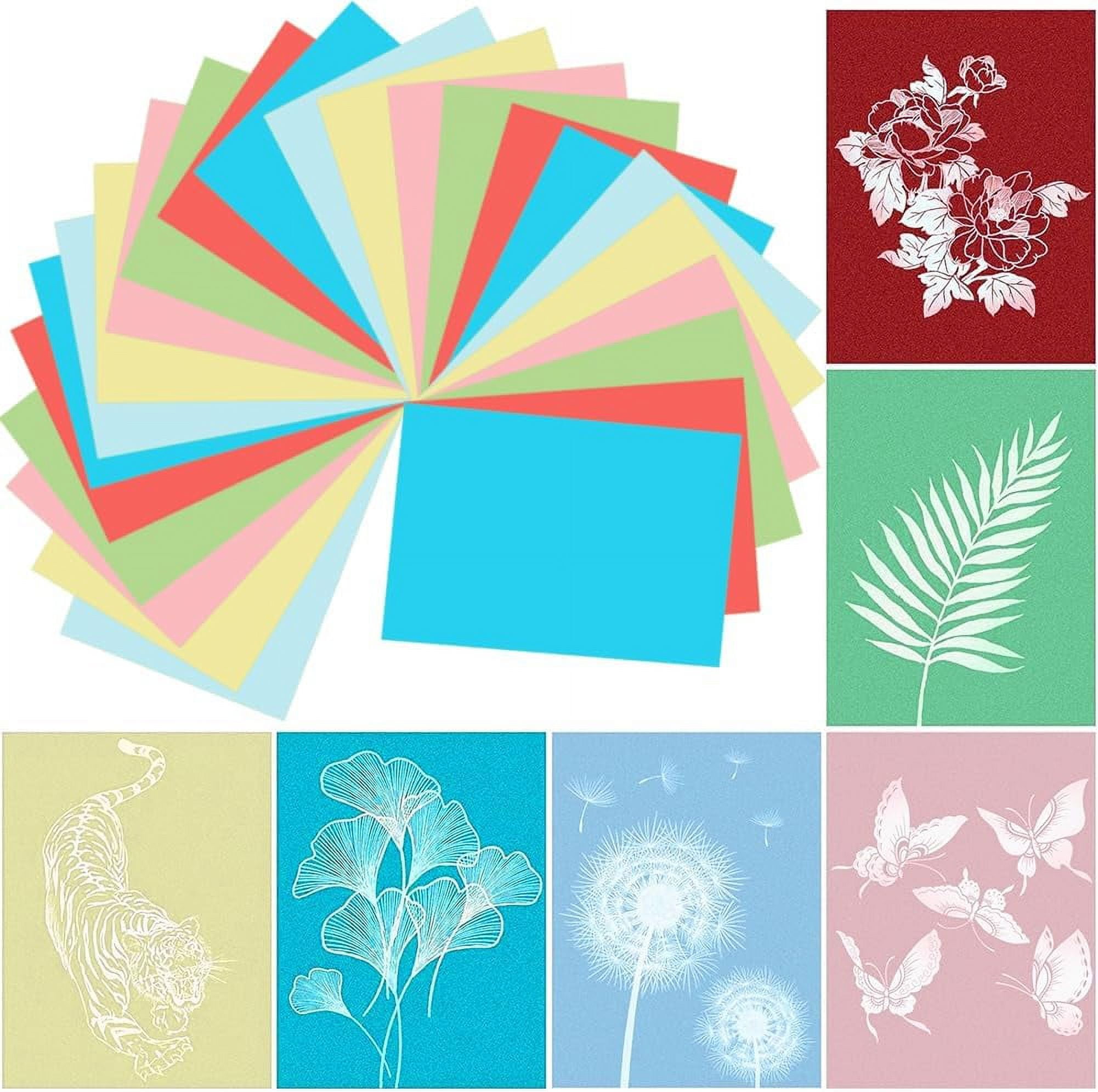 12 sheets Cyanotype Paper Sun Print Paper Kit 5.8 x 8.3in Solar Drawing ...