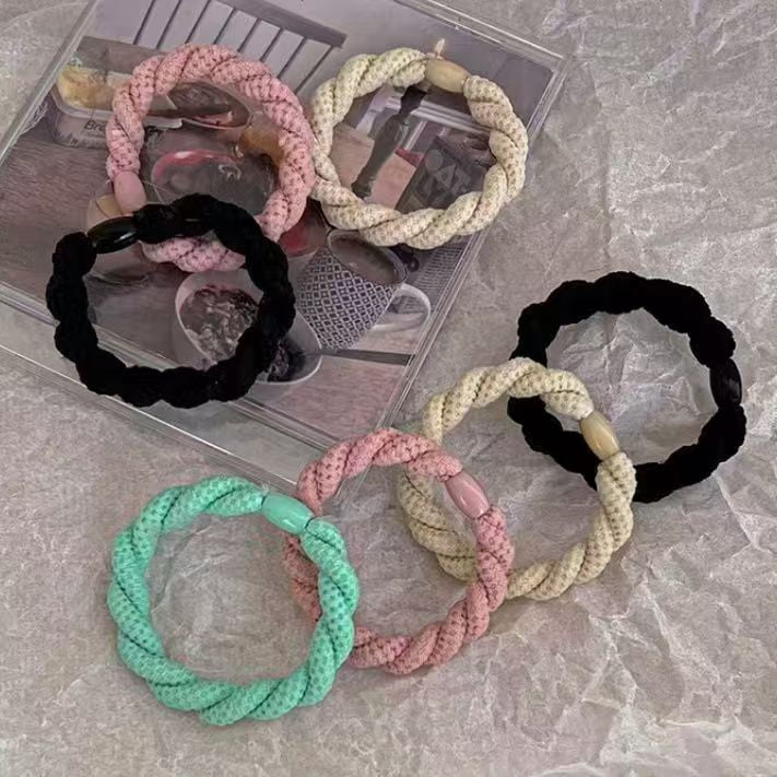 12 simple hair ties, elastic bands, high-elasticity hair cords, hair ...