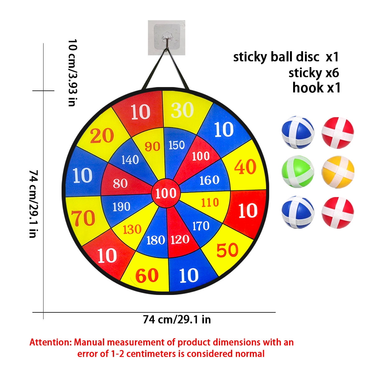 12 sticky ball dart disc sets, indoor and outdoor toys, parent-child ...