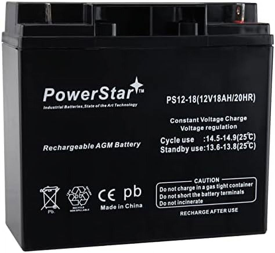 12 volt 18 Ah Rechargeable Battery by 6FM18 - Walmart.com