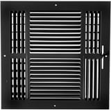 12"w X 12"h 4-Way AIR Supply Grille - Vent Cover & Diffuser - Flat ...