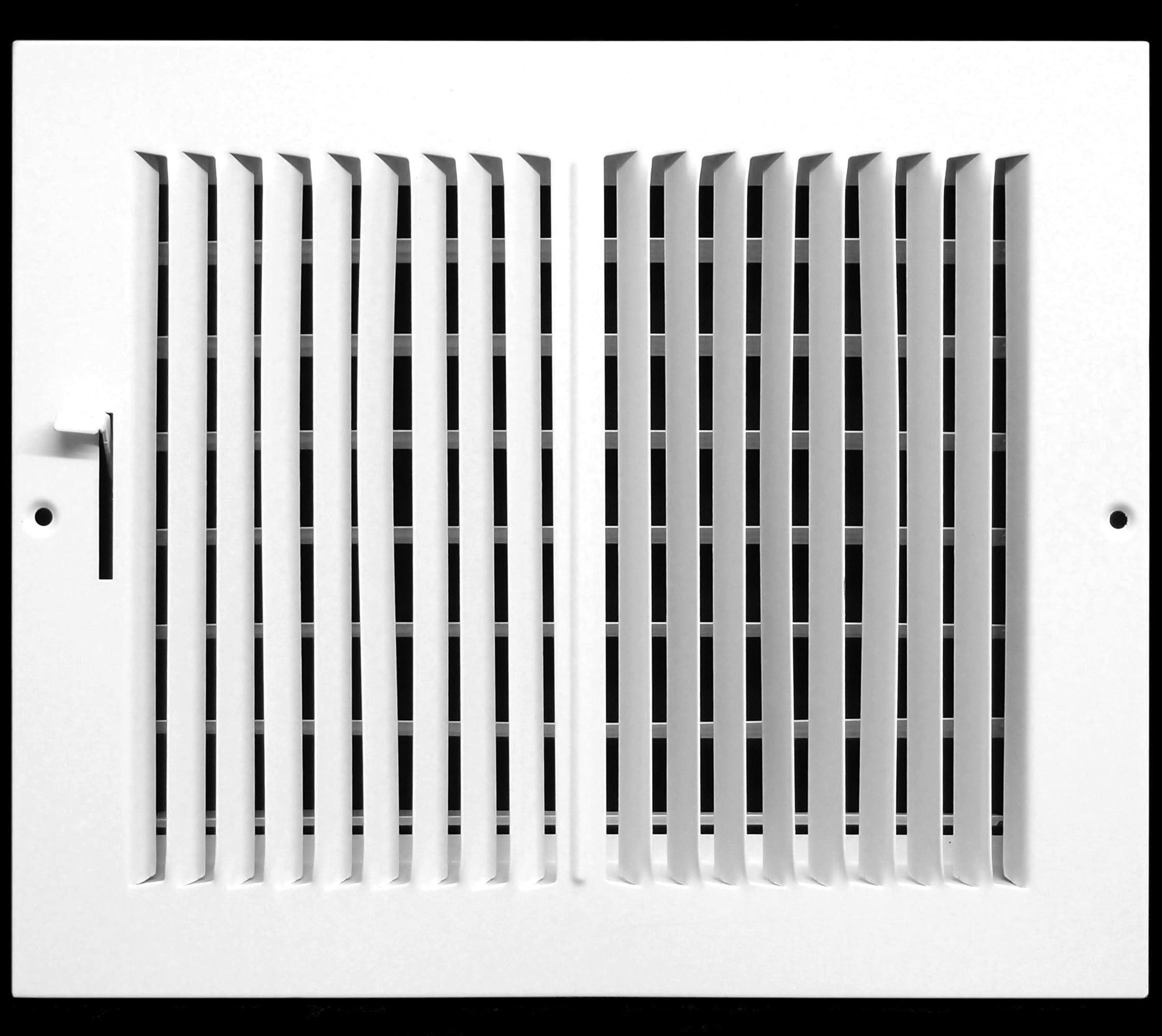 12" w X 6" h 2Way - Flat Stamped Face Steel Supply Diffuser - Vent Duct ...