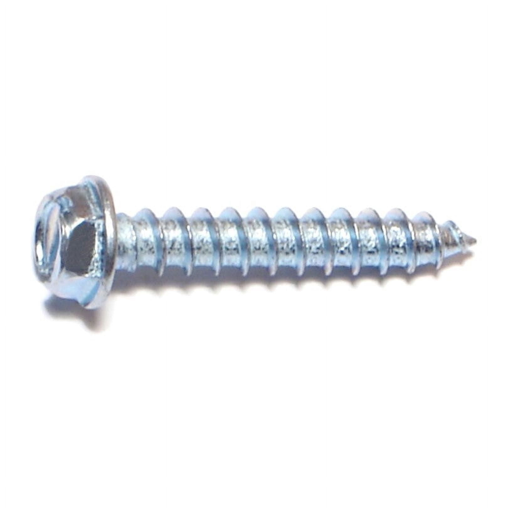 #12 x 1-1/4" Zinc Slotted Hex Washer Head Sheet Metal Screws (20 pcs ...