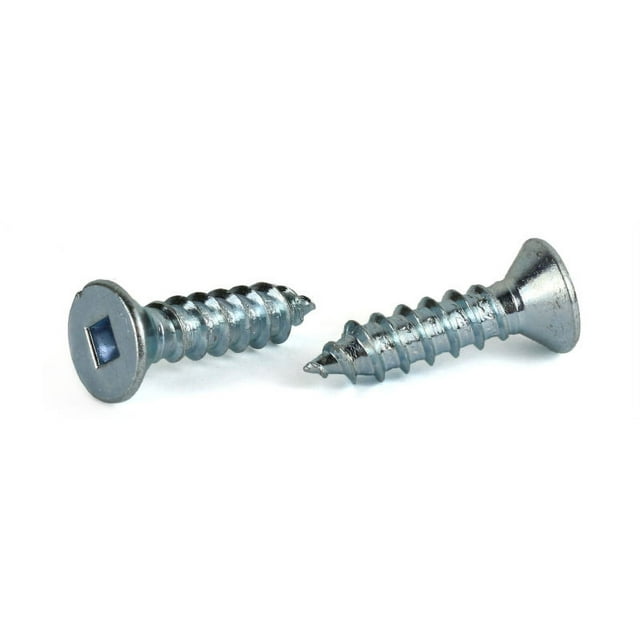 #12 x 1" Type A Self-Tapping Screws / Square / Flat Head / Steel / Zinc ...