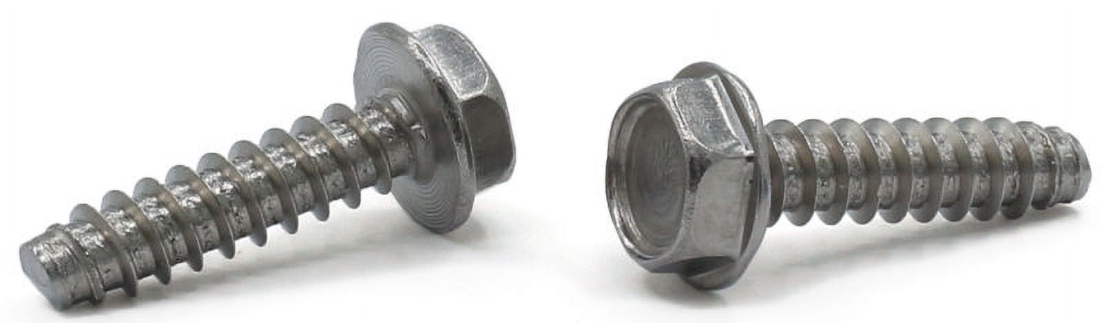 #12 x 1" Type B Self-Tapping Screws / Unslotted / Hex Washer Head ...