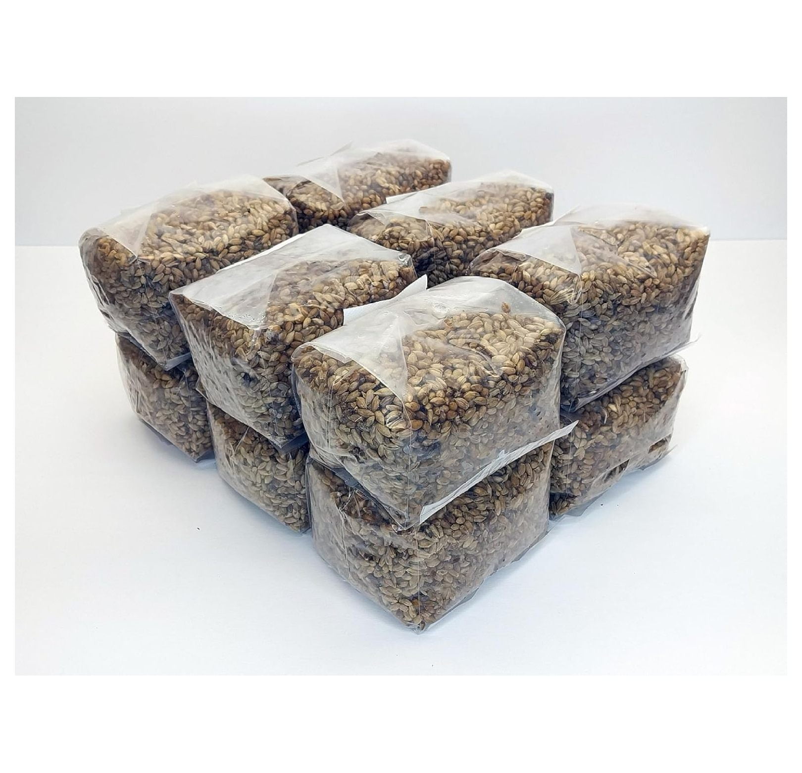 12 x 1 lb. Sterilized Rye Berry Mushroom Substrate Bags for Grain ...