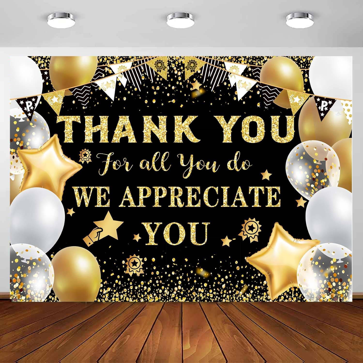 12 x 10 ft We Appreciate You Backdrop, Thank You for All You Do Photo ...
