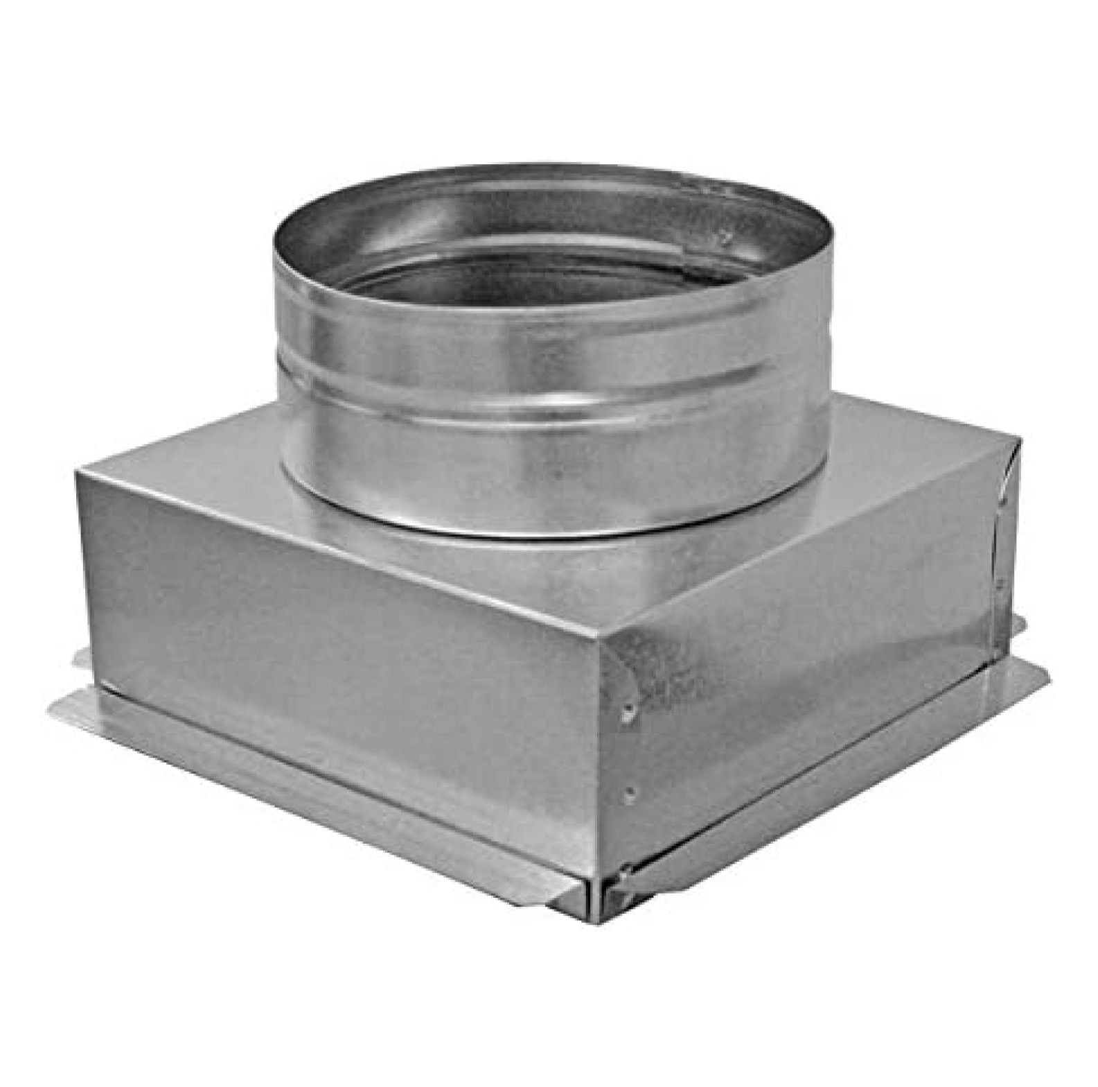 12" x 12" Ceiling Box, w/ 12" Round Collar - Connects Register Vent and ...