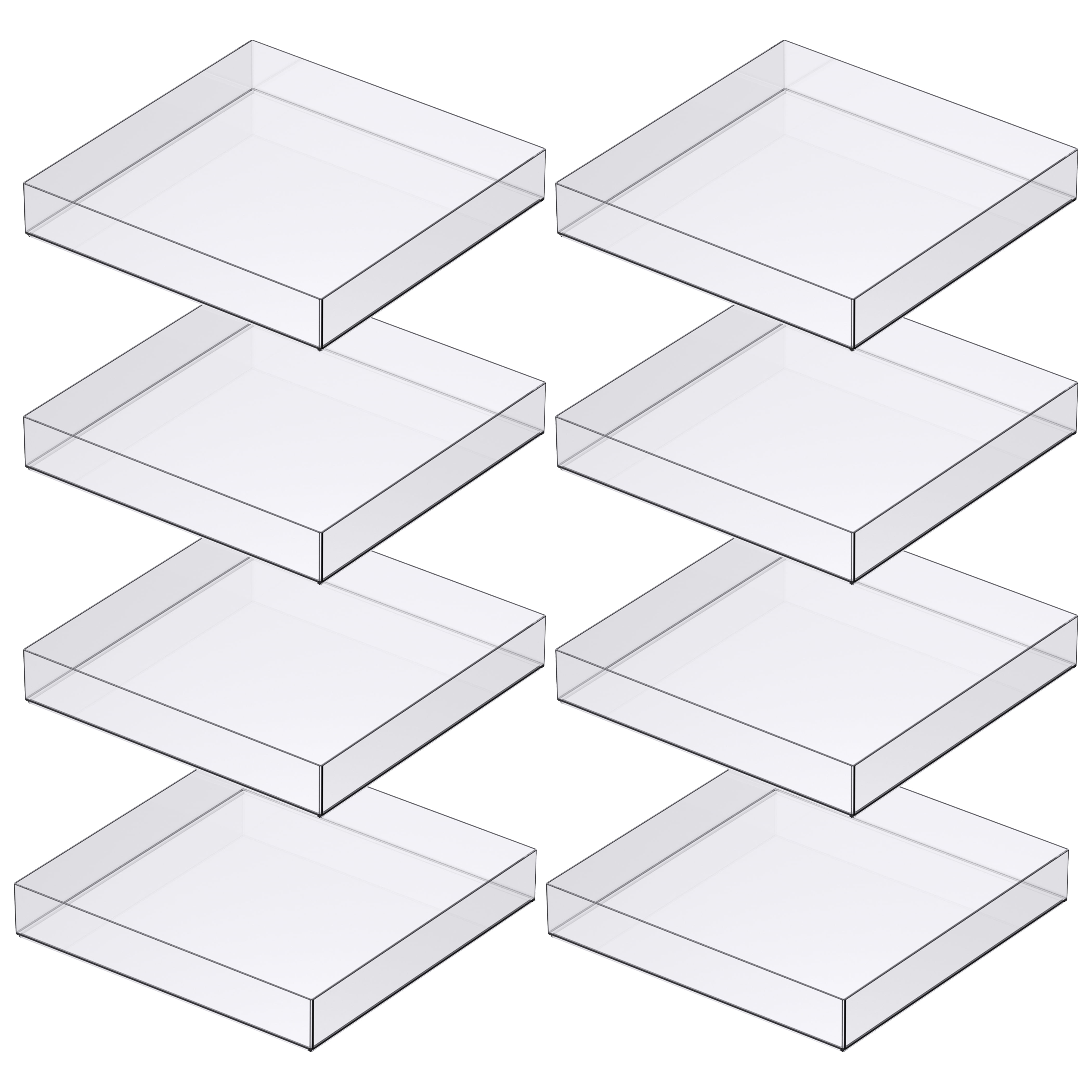 Simply Tidy 12" x 12" Clear Stackable Storage Tray - Plastic Organizer ...
