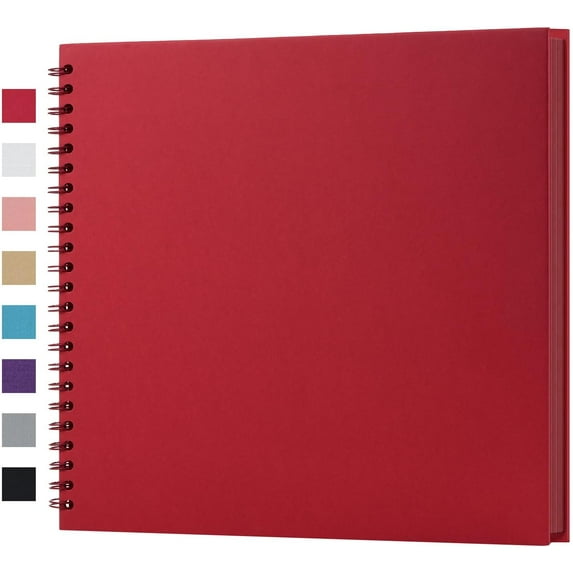 12 x 12 Inch DIY Scrapbook Album 40 Pages Hardcover Kraft Paper Scrap ...