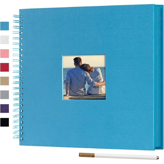 12 x 12 Inch Large DIY Scrapbook Photo Album with Window Design Cover ...
