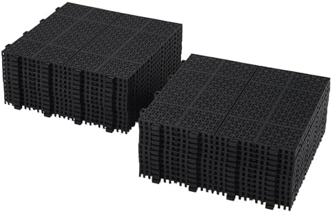 12" x 12" Interlocking Drainage Floor Tiles Soft PVC Non-Slip Modular ...