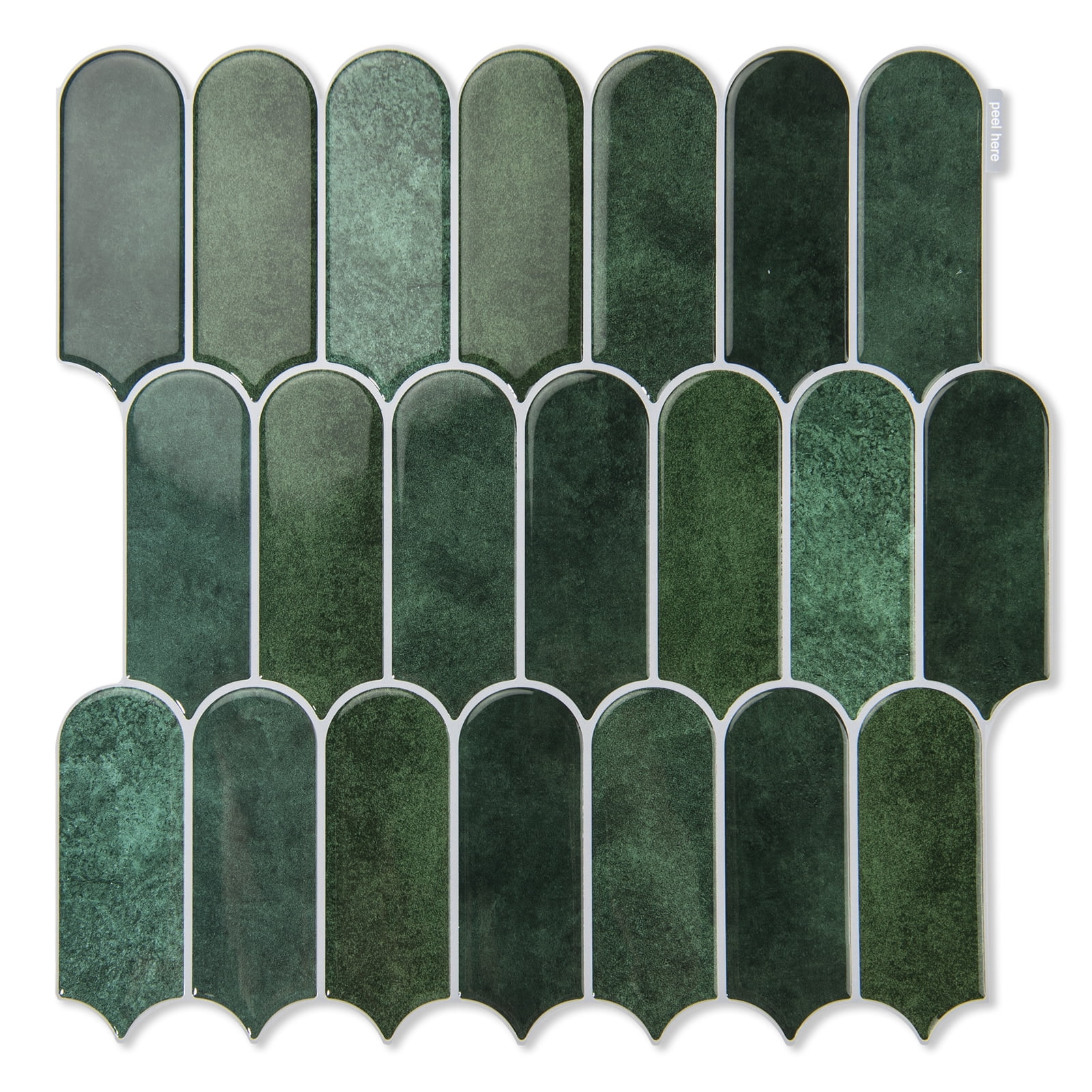12'' x 12'' Peel and Stick Backsplash,10-Sheet Self-Adhesive Wall Tiles ...