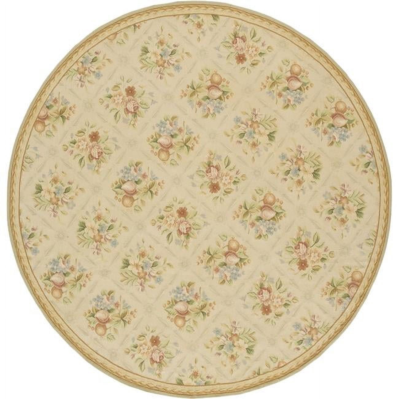 12 x 12 ft. Arras Flat Woven Round Area Rug - Ivory & Beige - Walmart.com