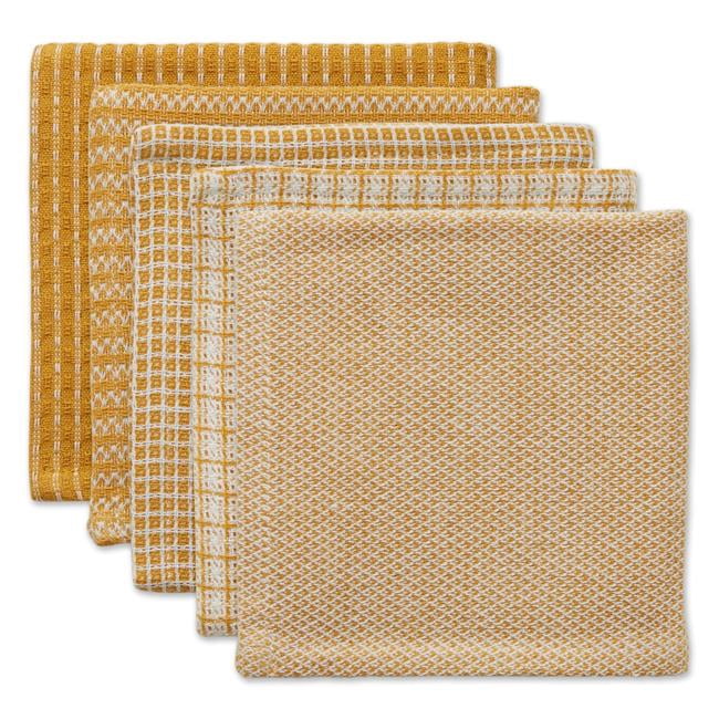 12 x 12 in. Assorted Honey Gold Dishcloth - Set of 5 - Walmart.com