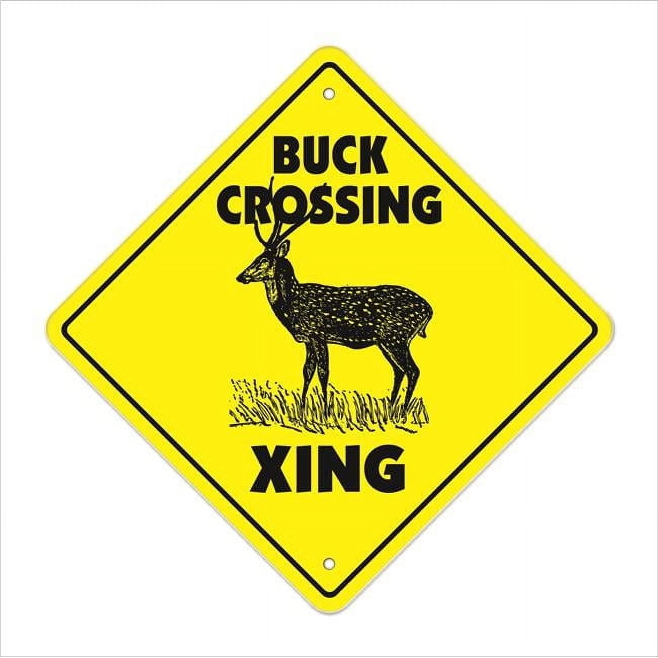 12 x 12 in. Buck Crossing Zone Xing Sign - Walmart.com