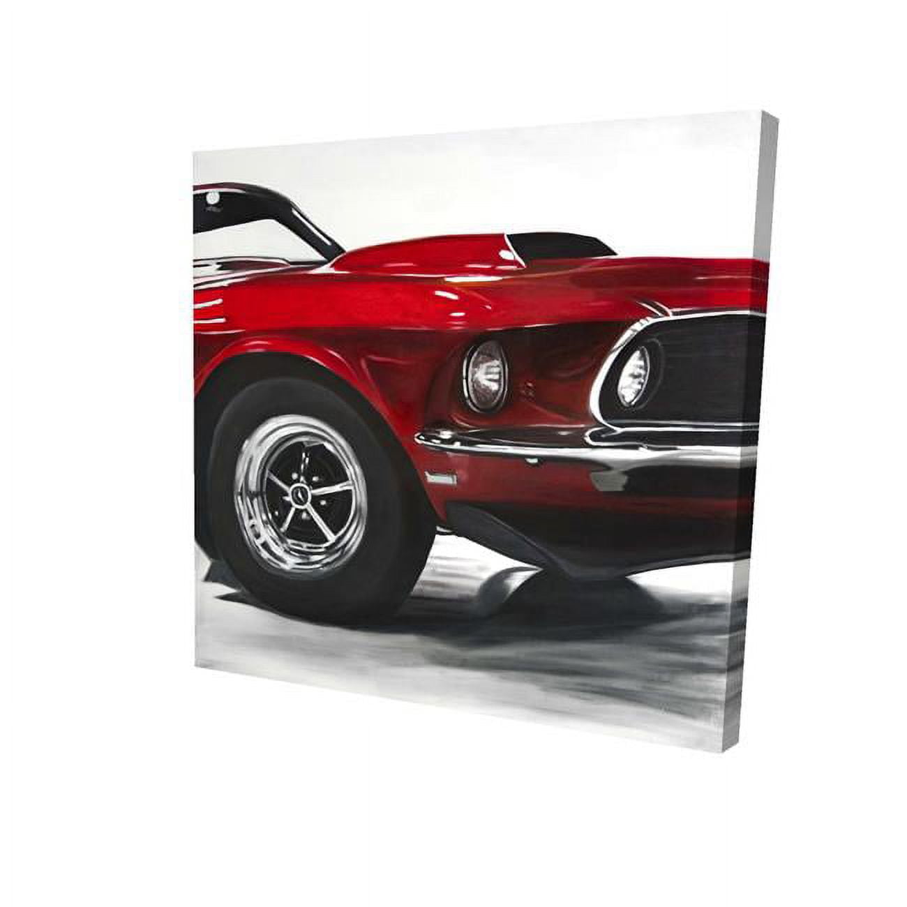 12 x 12 in. Classic Red Car-Print on Canvas - Walmart.com