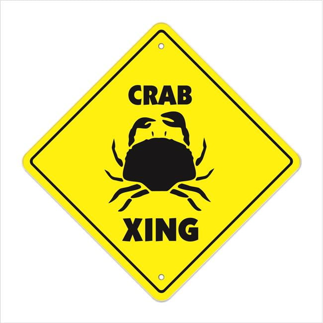 12 x 12 in. Crab Crossing Zone Xing Sign - Walmart.com