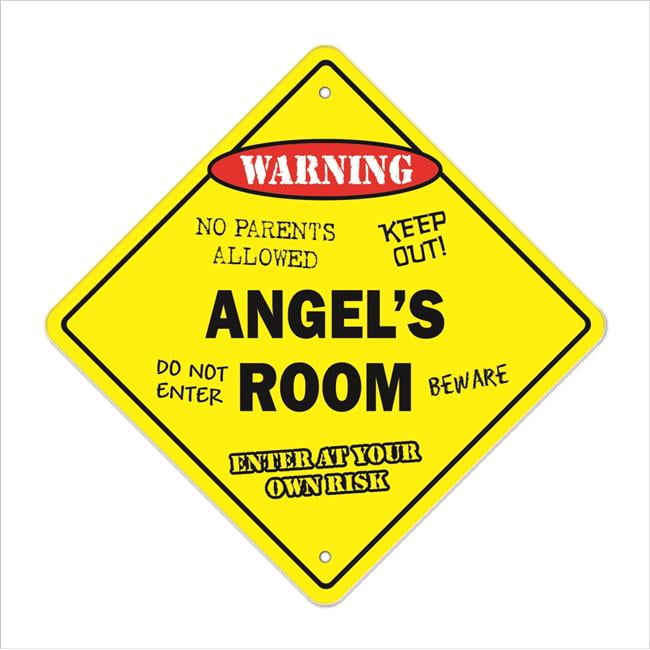 12 x 12 in. Crossing Zone Xing Room Sign - Angels - Walmart.com