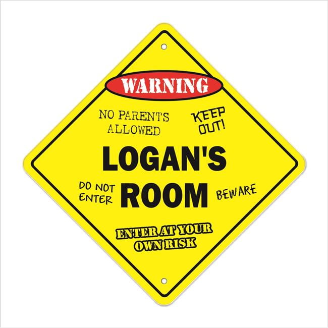 12 x 12 in. Crossing Zone Xing Room Sign - Logans - Walmart.com