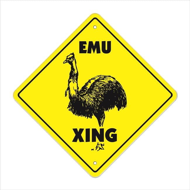 12 x 12 in. EMU Crossing Zone Xing Sign - Walmart.com