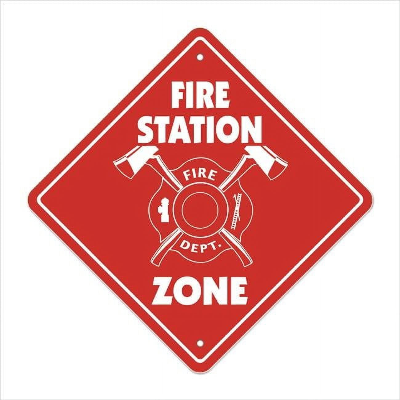12 x 12 in. Fire Station Crossing Zone Xing Sign - Walmart.com