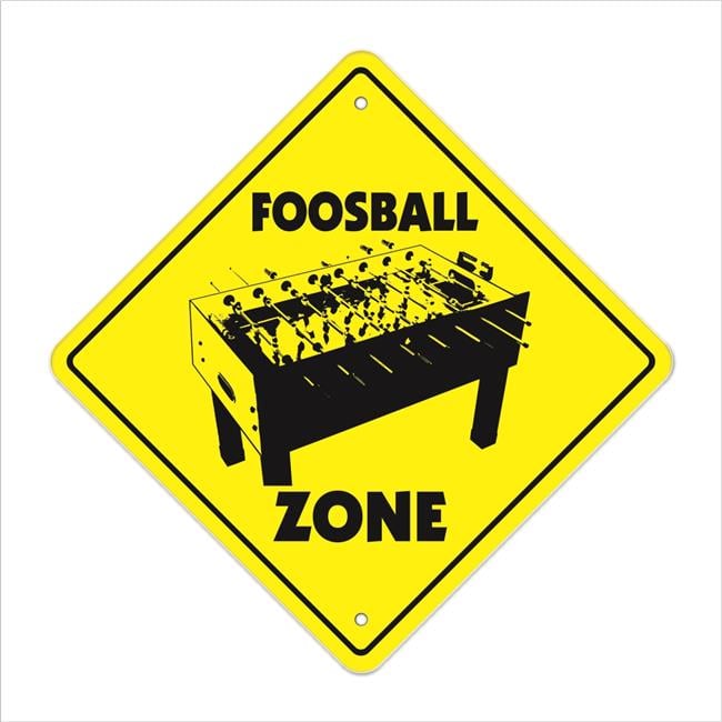 12 x 12 in. Foosball Crossing Zone Xing Sign - Walmart.com