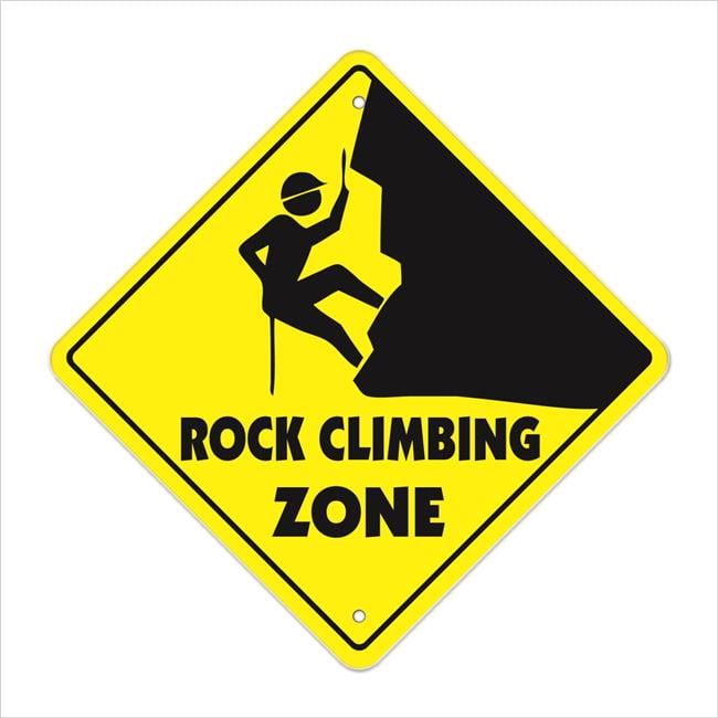 12 x 12 in. Rock Climbing Crossing Zone Xing Sign - Walmart.com