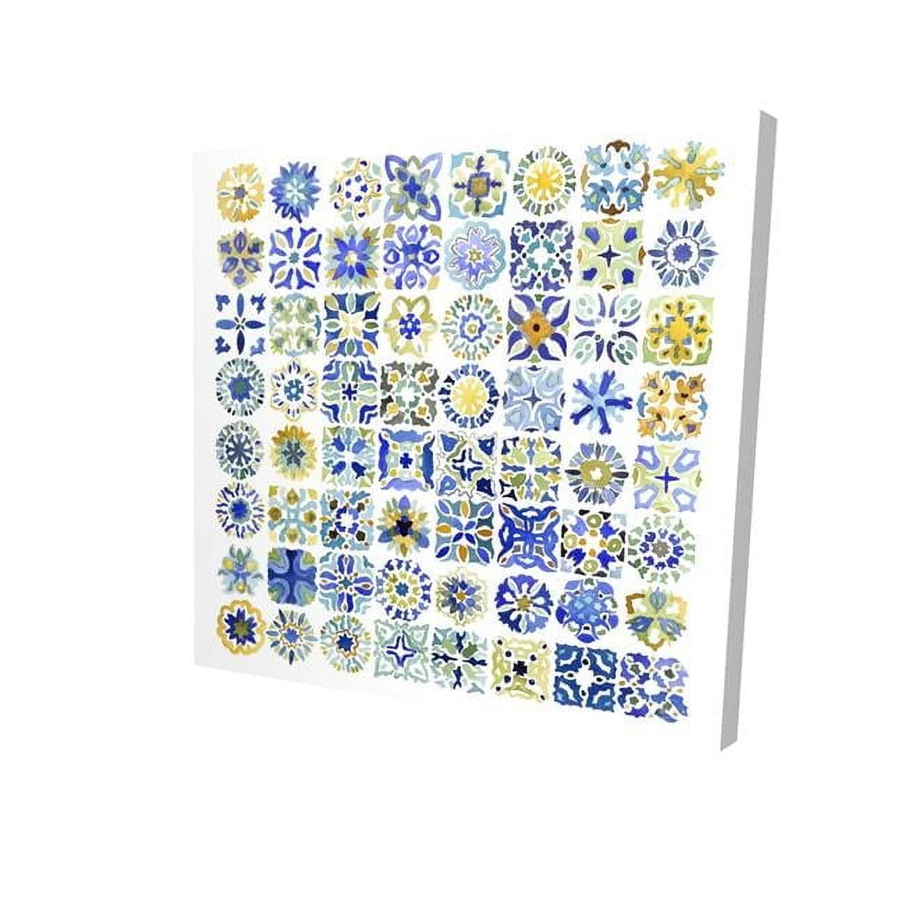 12 x 12 in. Watercolor Traditional Moroccan Tiles-Print on Canvas ...