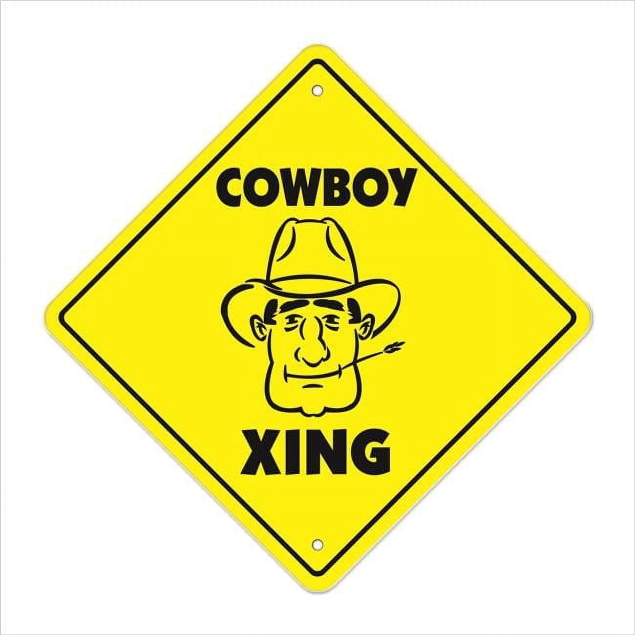 12 x 12 in. Zone Xing Crossing Sign - Cowboy - Walmart.com