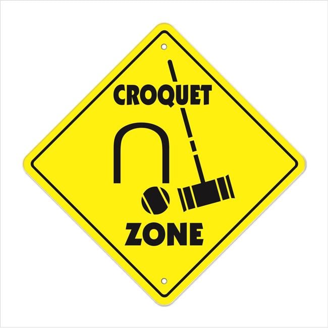 12 x 12 in. Zone Xing Crossing Sign - Croquet - Walmart.com
