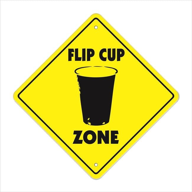 12 x 12 in. Zone Xing Crossing Sign - Flip Cup - Walmart.com