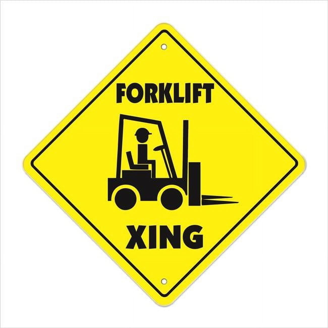 12 x 12 in. Zone Xing Crossing Sign - Forklift Xing - Walmart.com