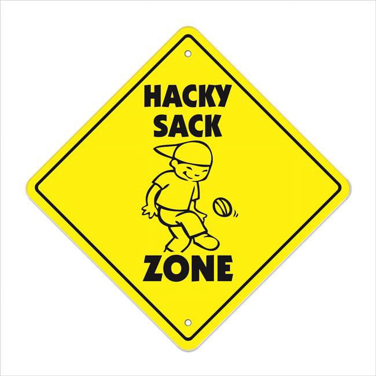 12 x 12 in. Zone Xing Crossing Sign - Hacky Sack - Walmart.com