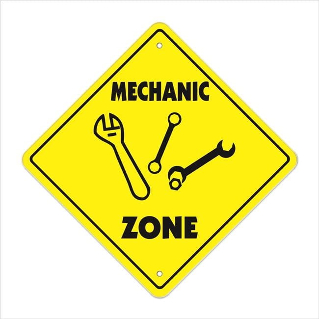 12 x 12 in. Zone Xing Crossing Sign - Mechanic - Walmart.com