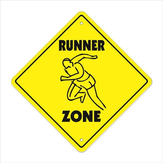 12 x 12 in. Zone Xing Crossing Sign - Runner - Walmart.com