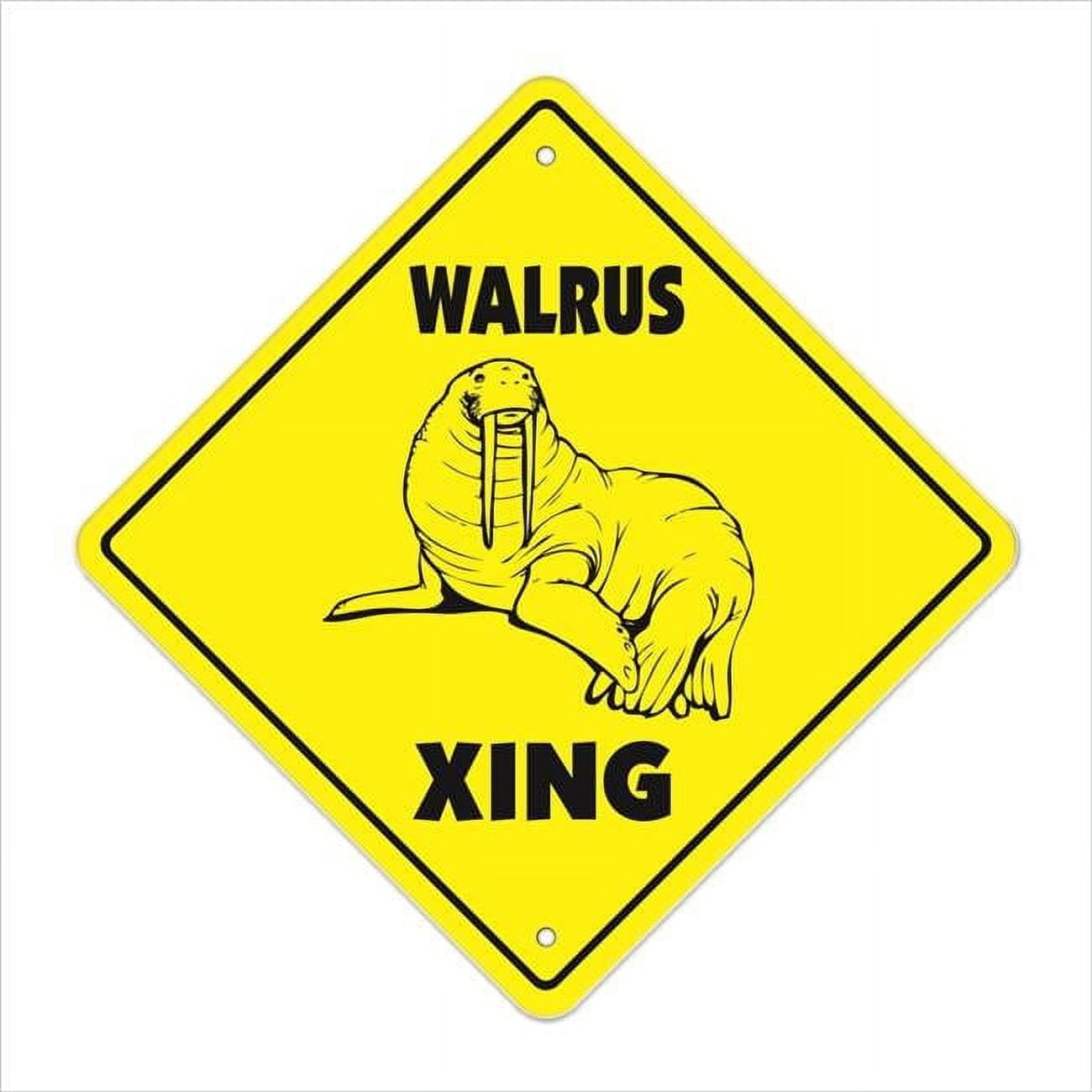 12 x 12 in. Zone Xing Crossing Sign - Walrus - Walmart.com