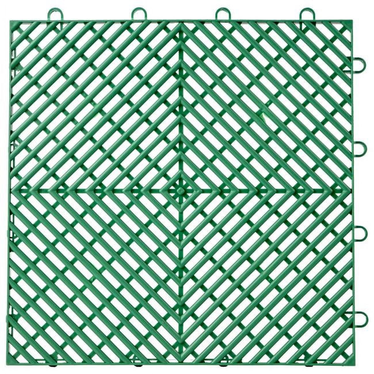 12 x 12 x 0.5 in. Drainage Interlocking Tiles, Green - 55 Piece ...