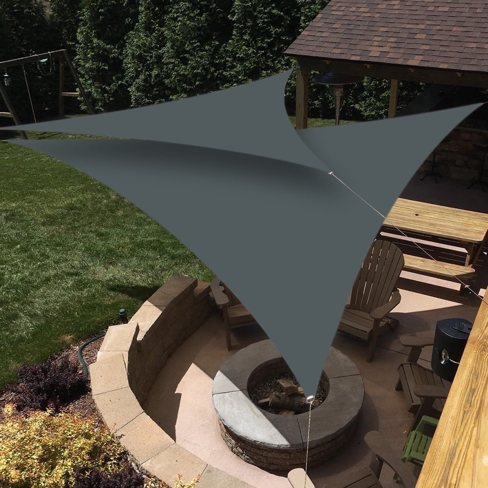 12' x 12' x 12' Triangle Waterproof Sun Shade Sail Outdoor Canopy Cover ...