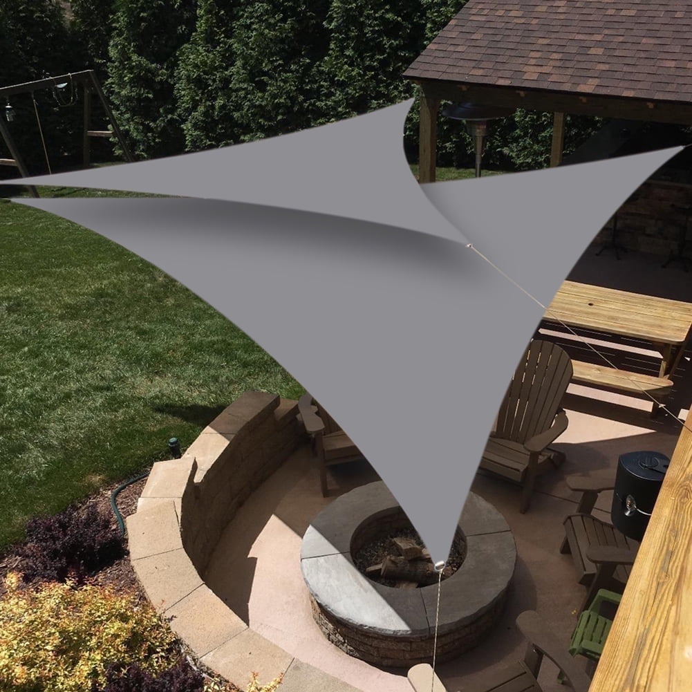 12' x 12' x 12' Triangle Waterproof Sun Shade Sail Outdoor Canopy Cover ...