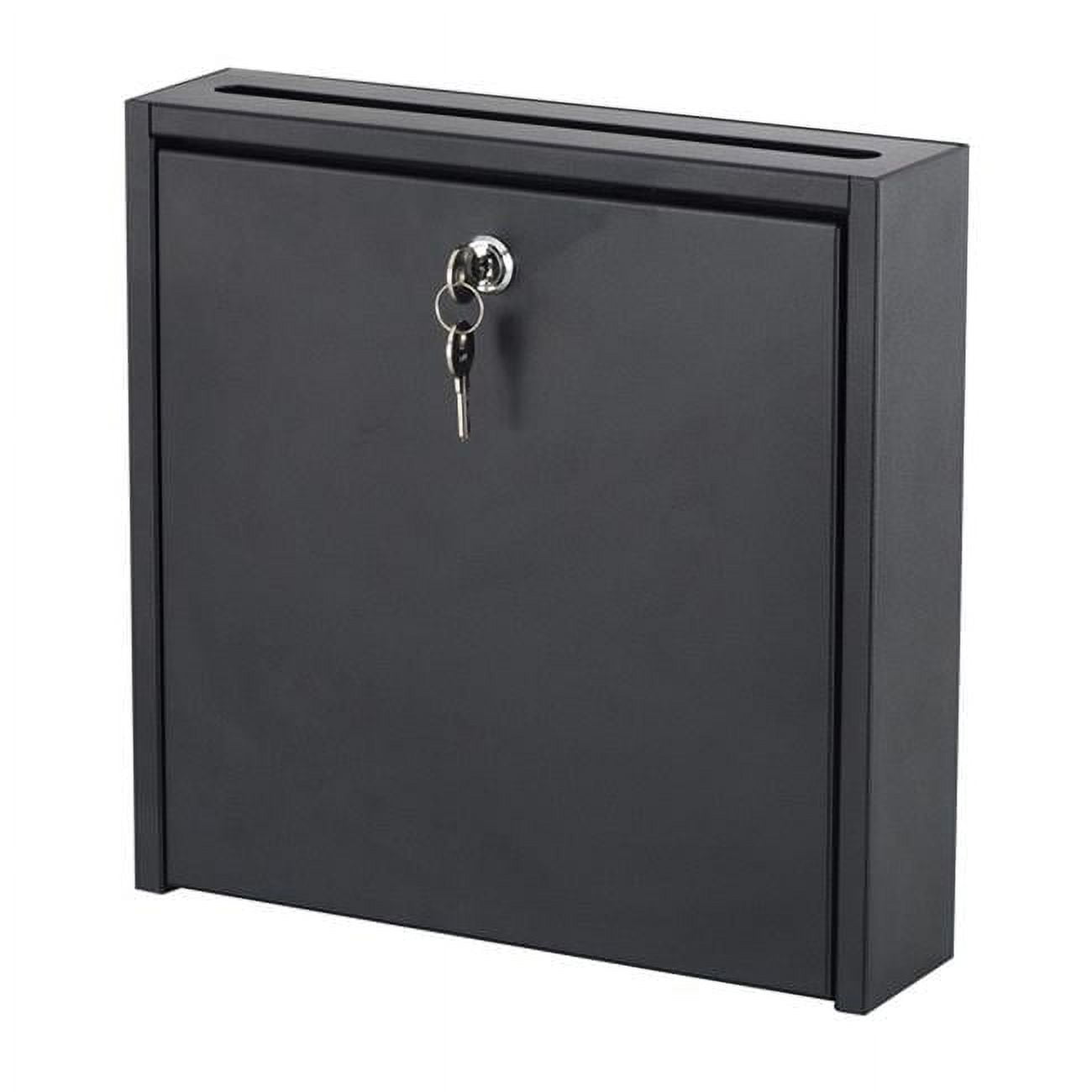 12 x 12 x 3 in. Wall-Mountable Interoffice Mailbox, Black - Walmart.com